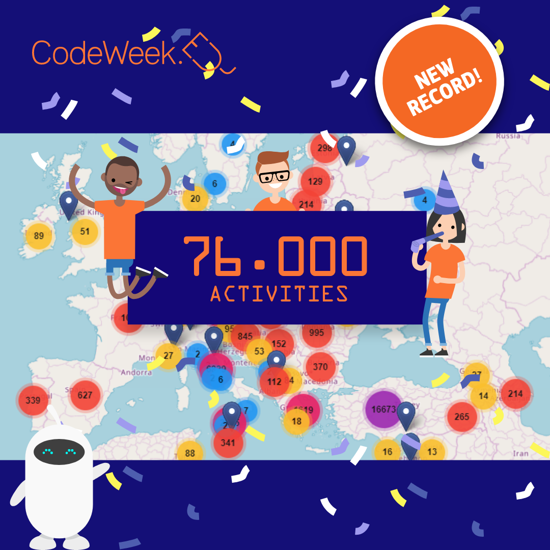 The 9th edition of the EU Code Week sets new record: More than 76.000 ...