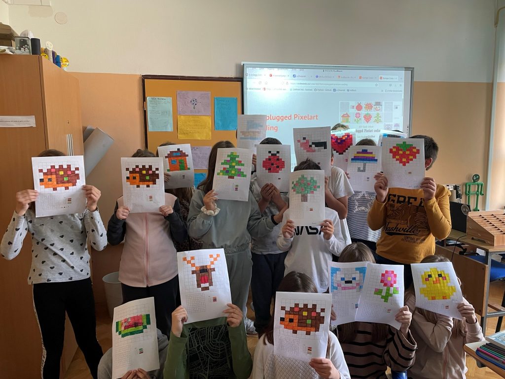 Adventures in Pixeland: Unplugged Coding Pixel art for Kids | Code Week